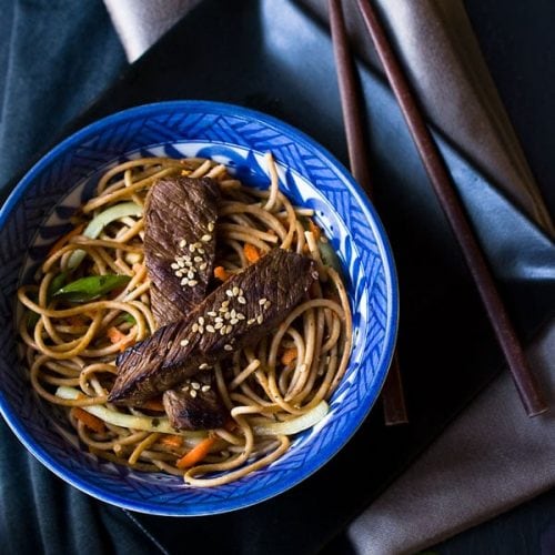 Asian Beef Noodle Salad - Savory Simple