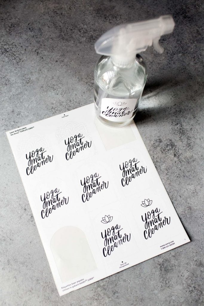 Homemade Yoga Mat Cleaner + Free Printable Labels - Savory Simple